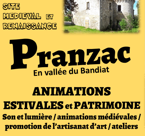 Programme 2024 - Animations Estivales et Patrimoine à Pranzac - Les Secrets de Pranzac