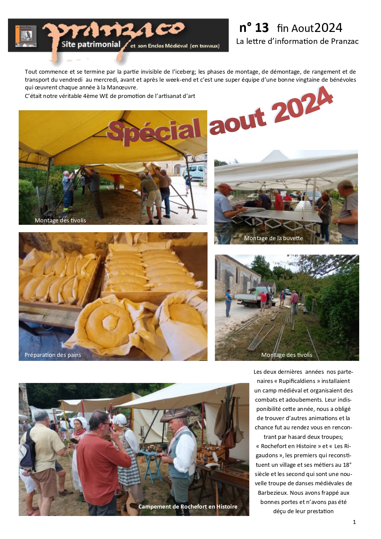 Bulletin n°13 – 2024 - Les Secrets de Pranzac